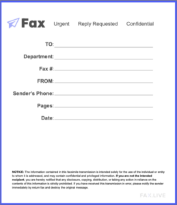 Fax Cover Sheet For Medical With Disclaimer (FREE)